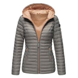 Marikoo Damen Steppjacke &ndash; Asraa, leicht mit Kapuze & Kontrastfutter