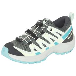 Wanderschuh Salomon "XA PRO V8", Kinder, Gr. 33, blau (north atlantic, metal, blau curacao), Synthetik, Textil, Schuhe Wanderschuh, f&uuml;r Kinder & Jugendliche