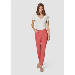 Madeleine Mode Regular-fit-Jeans MADELEINE "Jeans Mid Waist Skinny-Hose mit Fransen", Damen, Gr. 18, N + K Gr, orange (lachs), Obermaterial: 92% Baumwolle CO. 6% Polyester PES. 2% Elasthan EL., Modern, normal, Jeans, mit Fransensaum