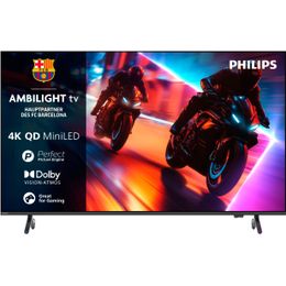 Philips QLED Mini LED-Fernseher "75MLED910/12", Energieeffizienz: F (A-G), schwarz, 75 &Prime;, Fernseher, Ambilight, P5 Perfect Picture Engine, Dolby Vision, Gaming, Alexa, Topseller