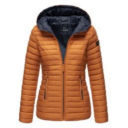 Marikoo Damen Steppjacke &ndash; Asraa, leicht mit Kapuze & Kontrastfutter