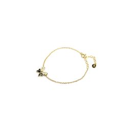 LEIS Armband 925 Sterling Silber vergoldet Gl&auml;nzend Schmetterling Zirkonia gelb