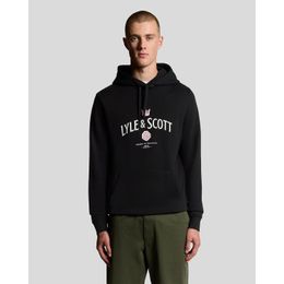 Lyle & Scott Lyle & Scott Cheers Grafik Loopback Hoodie - Schwarz
