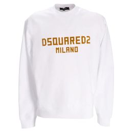 Dsquared2 Milano Logo Cool Fit Wei&szlig;es Sweatshirt