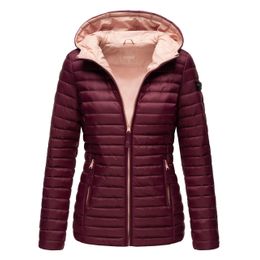 Marikoo Damen Steppjacke &ndash; Asraa, leicht mit Kapuze & Kontrastfutter
