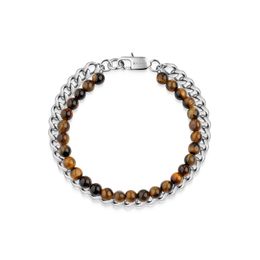 ZEEme Stainless Steel Armband Edelstahl Tigerauge