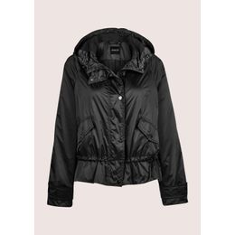 Madeleine Mode Kurzjacke MADELEINE "Jacke Outdoorjacke mit Kapuze, Raglan&auml;rmel", Damen, Gr. 34, schwarz, Obermaterial: 100% Polyamid PA., Modern, normal, Jacken Kurzjacke