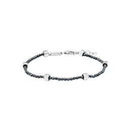 JULIE JULSEN Armband 925/- Sterling Silber rhodiniert H&auml;matit grau 19cm