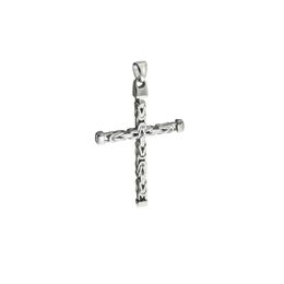 ZEEme Basic Anh&auml;nger Silber 925 Kreuz-Motiv K&ouml;nigskette poliert 62mm