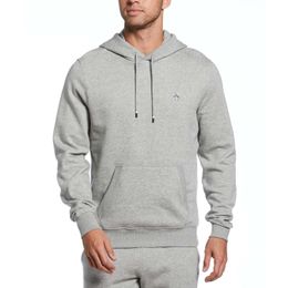 Original Penguin - "Sticker Pete" Kapuzenpullover Zum &Uuml;berziehen f&uuml;r Herren (Grau)