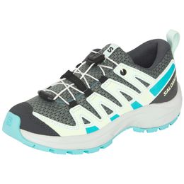 Wanderschuh Salomon "XA PRO V8", Kinder, Gr. 32, blau (north atlantic, metal, blau curacao), Synthetik, Textil, Schuhe Wanderschuh, f&uuml;r Kinder & Jugendliche