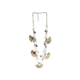 Steuer Modeschmuck Kette Kordel in beige 85 cm