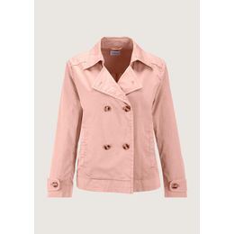 Madeleine Mode Trenchcoat MADELEINE "Trenchcoat Modischer Kurztrench im Used-Look", Damen, Gr. 34, rosa (puderros&eacute;), Obermaterial: 97% Baumwolle CO (CMIA). 3% Elasthan EL., Modern, normal, M&auml;ntel