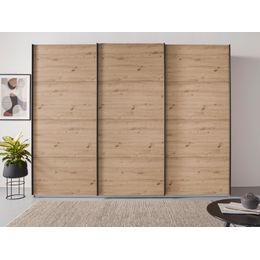 Schwebet&uuml;renschrank Rauch "Kleiderschrank Schrank Garderobe Ankleide TOPSELLER OTELI", braun (eiche artisan), B:271cm H:210cm T:62cm, Holzwerkstoff, Schr&auml;nke, Schwebet&uuml;renschrank, Breiten 203/271/315/360 cm H&ouml;hen 210/229 cm MADE IN GERMANY