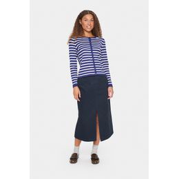 Saint Tropez Strickjacke Gerade Passform marine