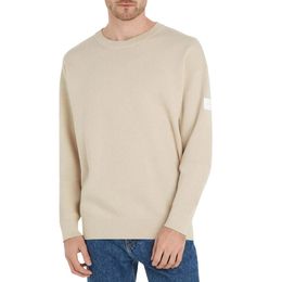 Calvin Klein - "Natural Structure" Sweatshirt Rundhalsausschnitt f&uuml;r Herren (Beige)
