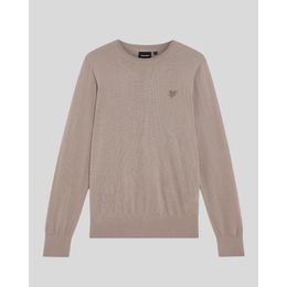Lyle & Scott Lyle & Scott Pullover aus Merinowolle mit Rundhalsausschnitt - Braun