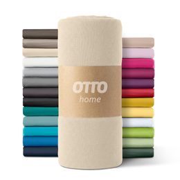 Spannbettlaken OTTO HOME "PAPRIKA", beige (natur), B:160cm L:200cm, Microfaser-Jersey, Obermaterial: 100% Polyester, Bettlaken, Spannbettlaken, Bettlaken Laken in zwei Qualit&auml;ten: Fleece & Jersey, schnelltrocknend
