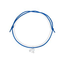 Beka & Bell BEKA&BELL Armband 925 Sterling Silber Gl&auml;nzend Taube Textil 14-28cm