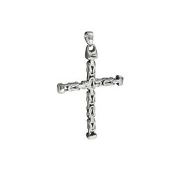 ZEEme Basic Anh&auml;nger Silber 925 Kreuz-Motiv K&ouml;nigskette poliert 75mm