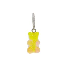 Fashionbox Charm rhodiniert Gummib&auml;r gelb/pink Zirkonia weiss