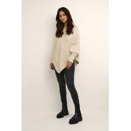 Cream Poncho Loose fit melange