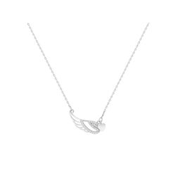 dKeniz Anh&auml;nger mit Kette Engelsfl&uuml;gel 925/- Sterling Silber Zirkonia Wei&szlig;