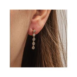 Diamonds by Ellen K. Ohrringe Gold 585 zweifarbig mit 10x Brillant zus. 0,05ct.