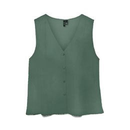V&eacute;ro Moda Shirttop VERO MODA "VMMENNY SL V-NECK TOP WVN GA", Damen, Gr. M, gr&uuml;n (laurel wreath), Web, Obermaterial: 100% Viskose, unifarben, regular fit normal, V-Ausschnitt, Tops Shirttop, Viskose, regular fit