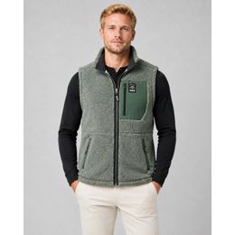 Sweatweste LPO "Sweatweste Raven Knit", Herren, Gr. S, laurel wreath, 100% Polyester, regular fit, Westen, mit Langhaarfleece