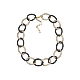 Steuer Modeschmuck Kette Metall strukturiert 55 cm lang