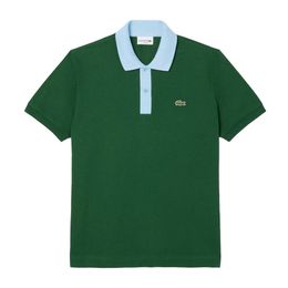 Lacoste - Poloshirt f&uuml;r Herren, Kontrastkragen (Gr&uuml;n)