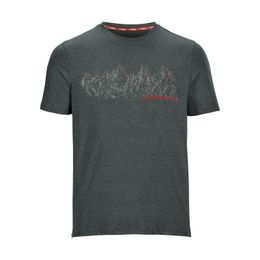 T-Shirt Killtec "Lilleo MN TSHRT C", Herren, Gr. XXL, dunkelgr&uuml;n, Obermaterial: 92% Polyester, 8% Elasthan, Rundhals, Shirts T-Shirt, Schnelltrocknendes Herren T-Shirt mit Berg-Print und Melange-Optik