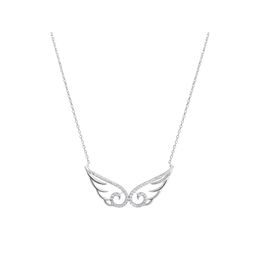 dKeniz Kette Engelsfl&uuml;gelkette 925/- Sterling Silber rhodiniert Zirkonia Wei&szlig;