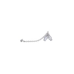 LEIS Ohrh&auml;nger 925 Sterling Silber rhodiniert Gl&auml;nzend 4 Zirkonia wei&szlig;