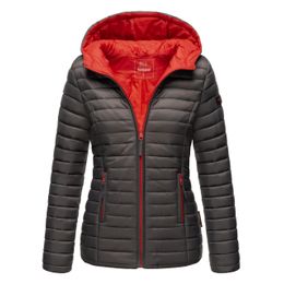 Marikoo Damen Steppjacke &ndash; Asraa, leicht mit Kapuze & Kontrastfutter