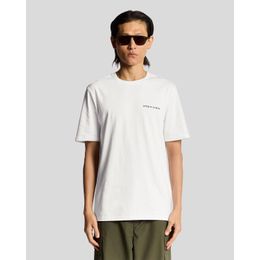 Lyle & Scott Lyle & Scott Baumwoll-T-Shirt mit Rundhalsausschnitt und Logoschriftzug - Wei&szlig;