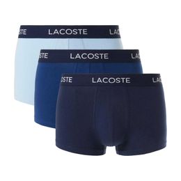 Lacoste - Boxershorts f&uuml;r Herren, Stretch, Baumwolle (3er-Pack) (Hellblau/Blau/Marine)