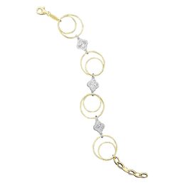Der Kettenmacher Fantasy Armband 925/- Sterling Silber rhodiniert/vergoldet 19 cm