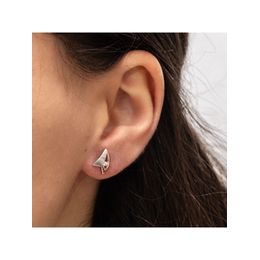 ZEEme Basic Ohrringe Silber 925 zweifarbig mit Zirkonia wei&szlig;
