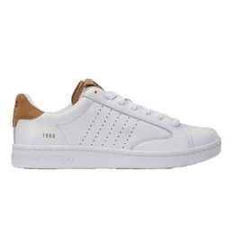 K-Swiss - "Lozan Klub" Sneaker f&uuml;r Herren, Vollnarbenleder (Wei&szlig;/Braun)