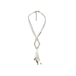 Steuer Modeschmuck Kette Y-Form aus Textil 63 cm lang