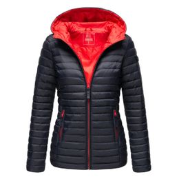 Marikoo Damen Steppjacke &ndash; Asraa, leicht mit Kapuze & Kontrastfutter