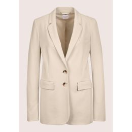 Madeleine Mode Jackenblazer MADELEINE "Blazer Floraler Jersey-Blazer in langer Form", Damen, Gr. 34, grau (kiesel), Obermaterial: 65% Viskose CV. 30% Polyamid PA. 5% Elasthan EL., Modern, normal, Blazer