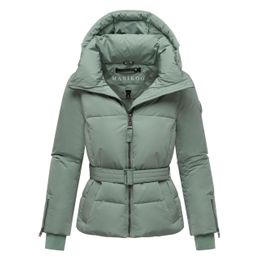 Marikoo Damen Steppjacke Aleyna mit Tailleng&uuml;rtel & Magnetverschl&uuml;ssen