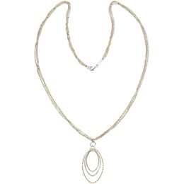 Der Kettenmacher Fantasy Kette 925/- Sterling Silber dreifarbig diamantiert 70 cm