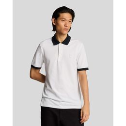 Lyle & Scott Lyle & Scott Poloshirt aus superfeiner Baumwolle mit Kontrasteffekten &ndash; Wei&szlig;