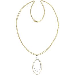 Der Kettenmacher Fantasy Kette 925/- Sterling Silber rhodiniert/vergoldet 60 cm