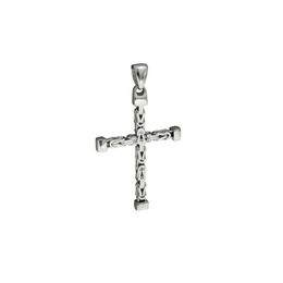 ZEEme Basic Anh&auml;nger Silber 925 Kreuz-Motiv K&ouml;nigskette poliert 52mm