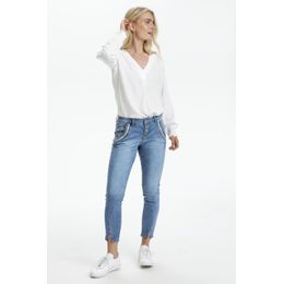 Cream Jeans Curved fit light blue